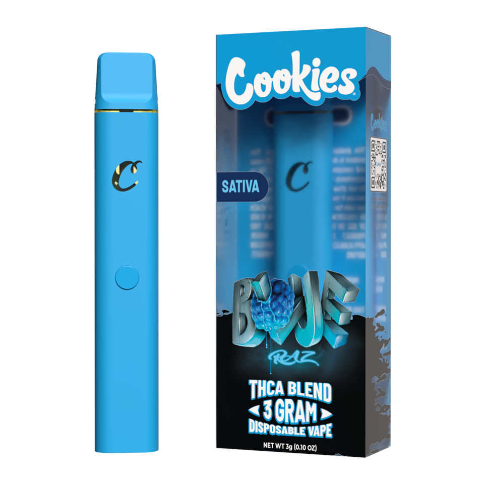 Cookies | Blue Razz | 3g THC Blend Disposable Vape | Hybrid – BMP ...